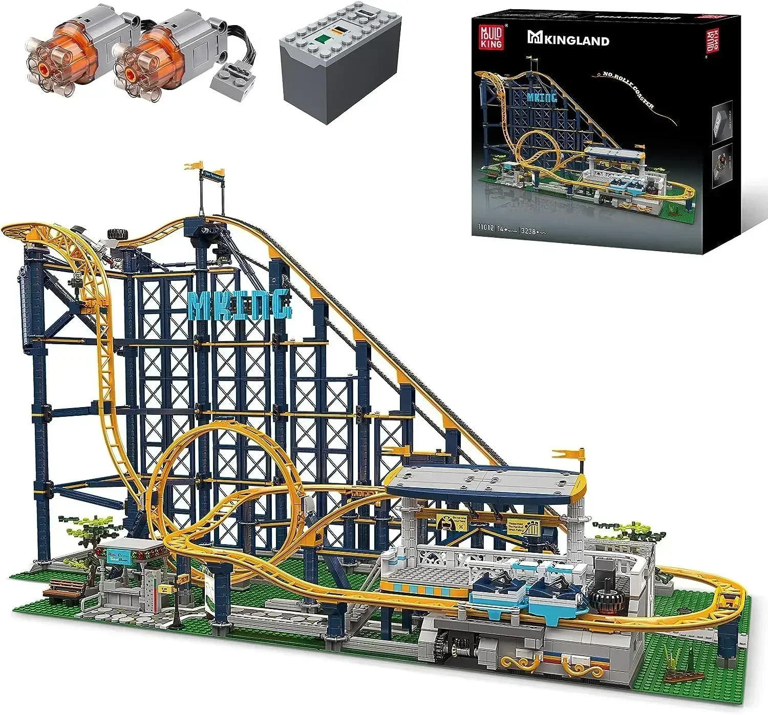 Mould-King-11012-Roller-Coaster-Building-Kit-Amusement-Park-Funfair ...