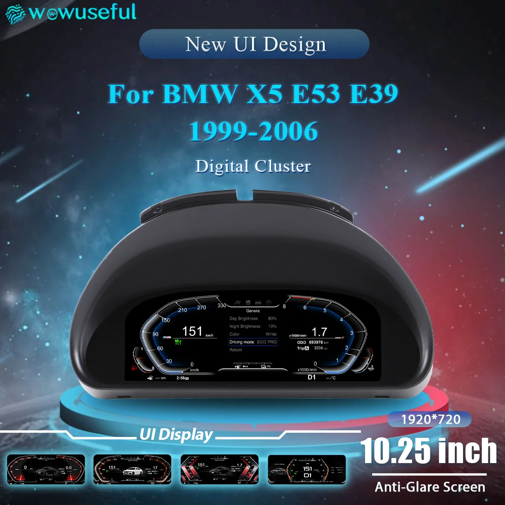12.3 '' LCD Digital Dashboard For BMWFor BMW X5 E53 E39 1999-2006 Years ...
