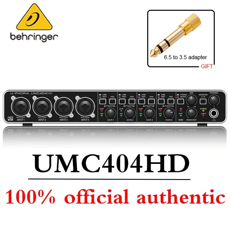 Behringer-audi-filo-UMC404HD-interfaz-USB-de-Audio-MIDI-4x4-24-bits-192 ...