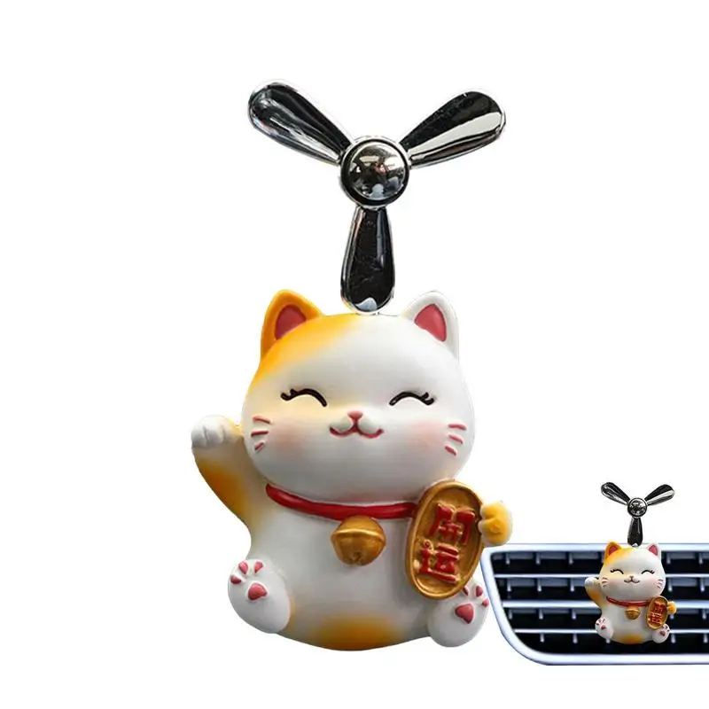 Rotating-Freshener-Car-Creative-Cat-Rotating-Propeller-Air-Outlet-Fan ...