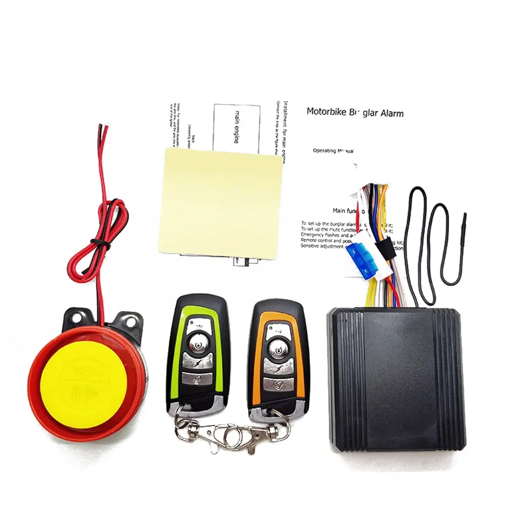 Universal Motorcycle Alarm System Two-way with Engine Start Remote ...