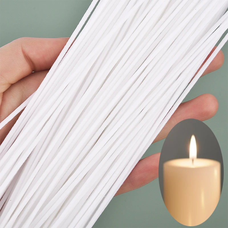 50-100Pcs-Waxed-Cotton-Candle-Wicks-Set-Smokeless-Wax-Core-DIY-Soy-Wax ...