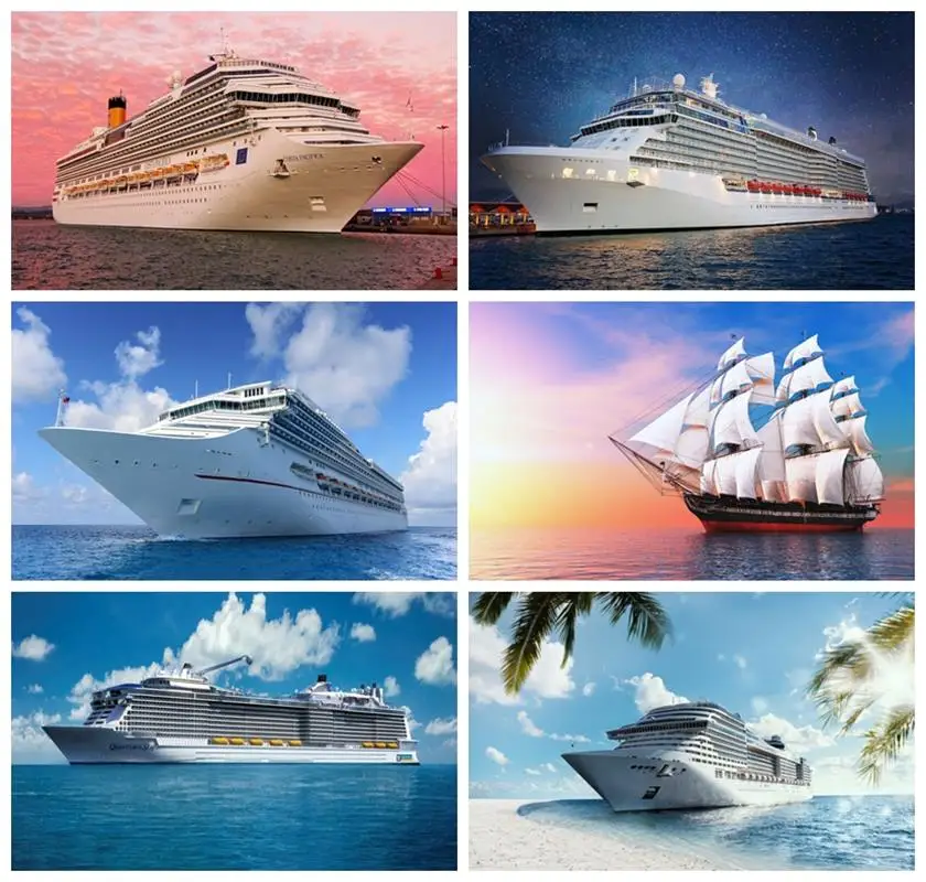 Laeacco-Cruise-Ships-Photography-Backdrop-Luxury-Cruise-Tropical-Ocean ...