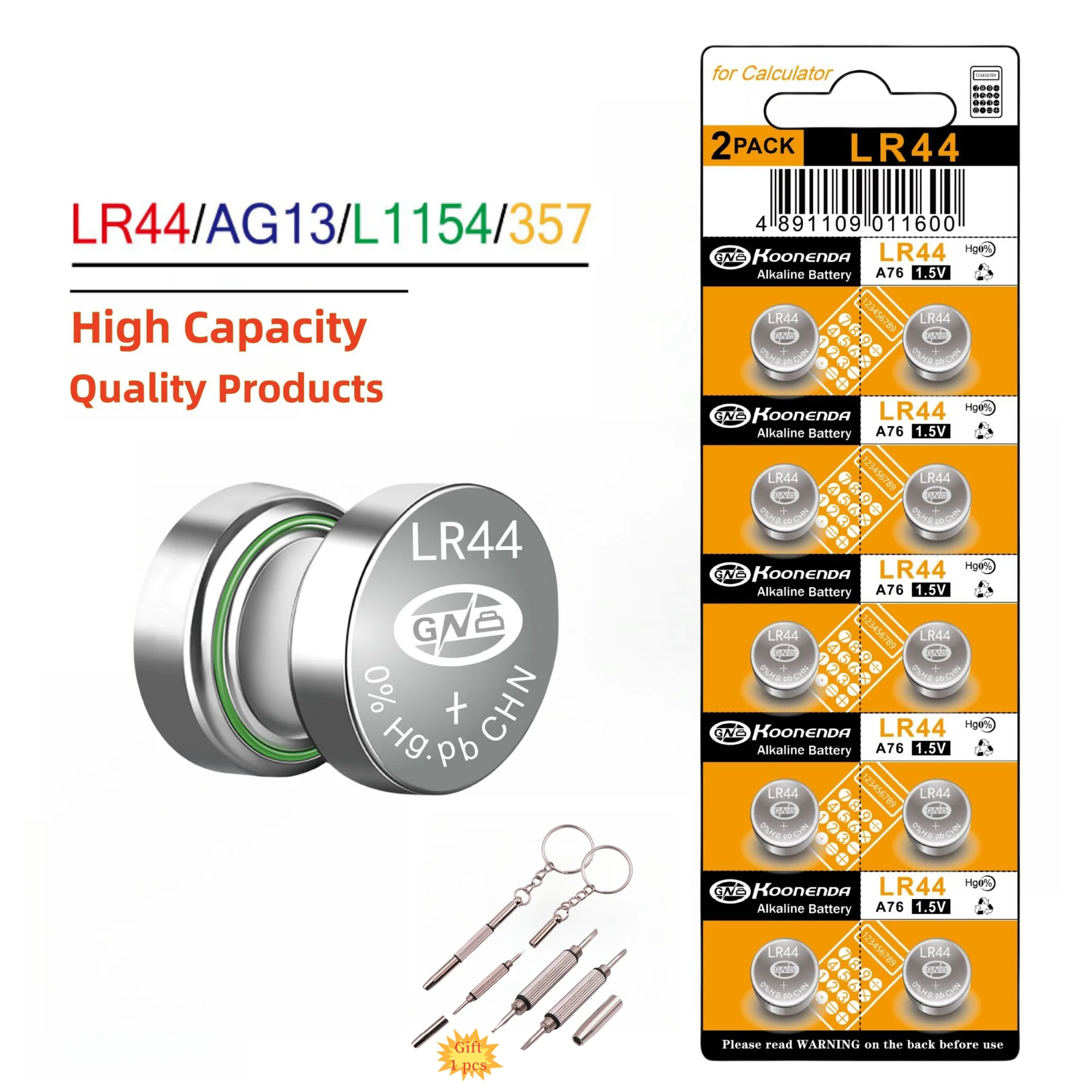 High-Capacity-LR44-Batteries-L1154F-AG13-357-303-SR44-A76-Premium ...