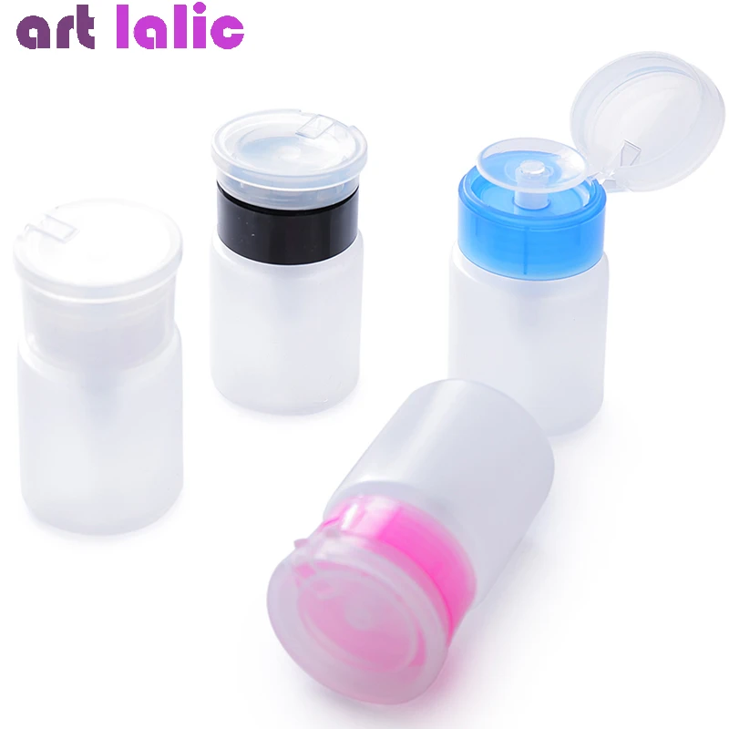 75ML Nail Art Mini Pump Dispenser Empty Bottle Acrylic Gel Polish ...