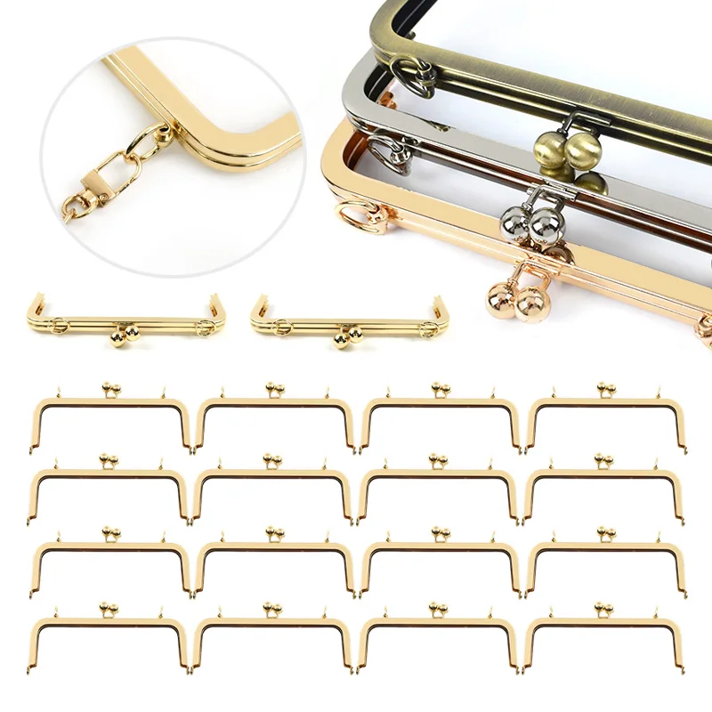 2/5/10Pcs 20/25cm Metal Bag Handles Wallet Kiss Clasp Purse Frame ...