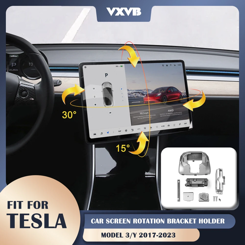 Screen-Swivel-Tilt-Mount-For-Tesla-Model-3-Model-Y-2017-2023-Car-4 ...