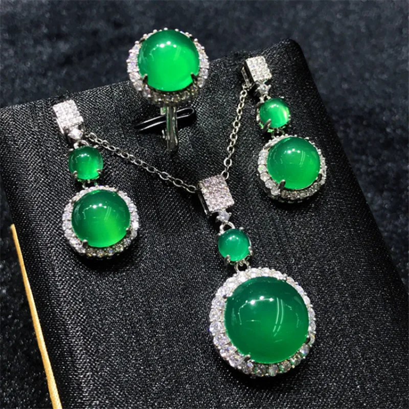 Conjunto-de-joyer-a-de-diamante-de-Jade-hecho-a-mano-para-mujer-anillos ...