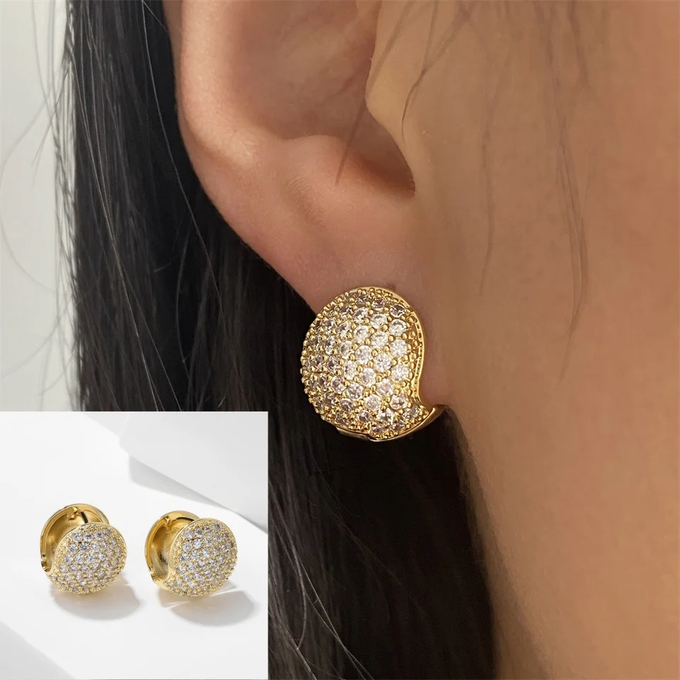 Uilz Fashion Korean Gold Color Hoop Earrings for Women Personalized ...