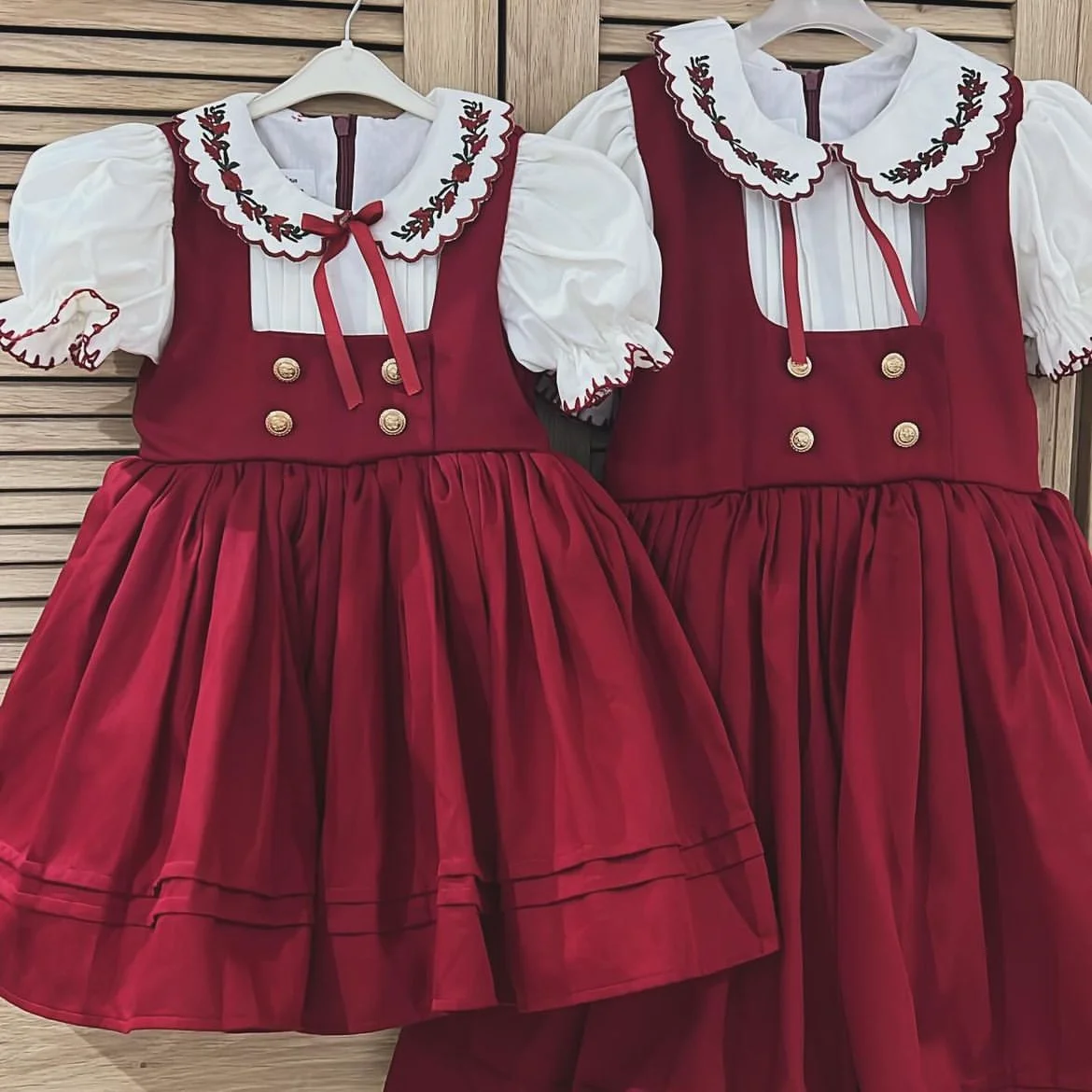 Baby-Girl-Autumn-Red-Flower-Embroidery-Vintage-Spanish-Princess-Ball ...