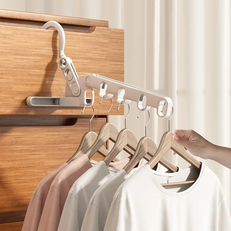 Travel-Portable-Clothes-Hanger-Foldable-5Holes-Clothes-Drying-Rack-for ...