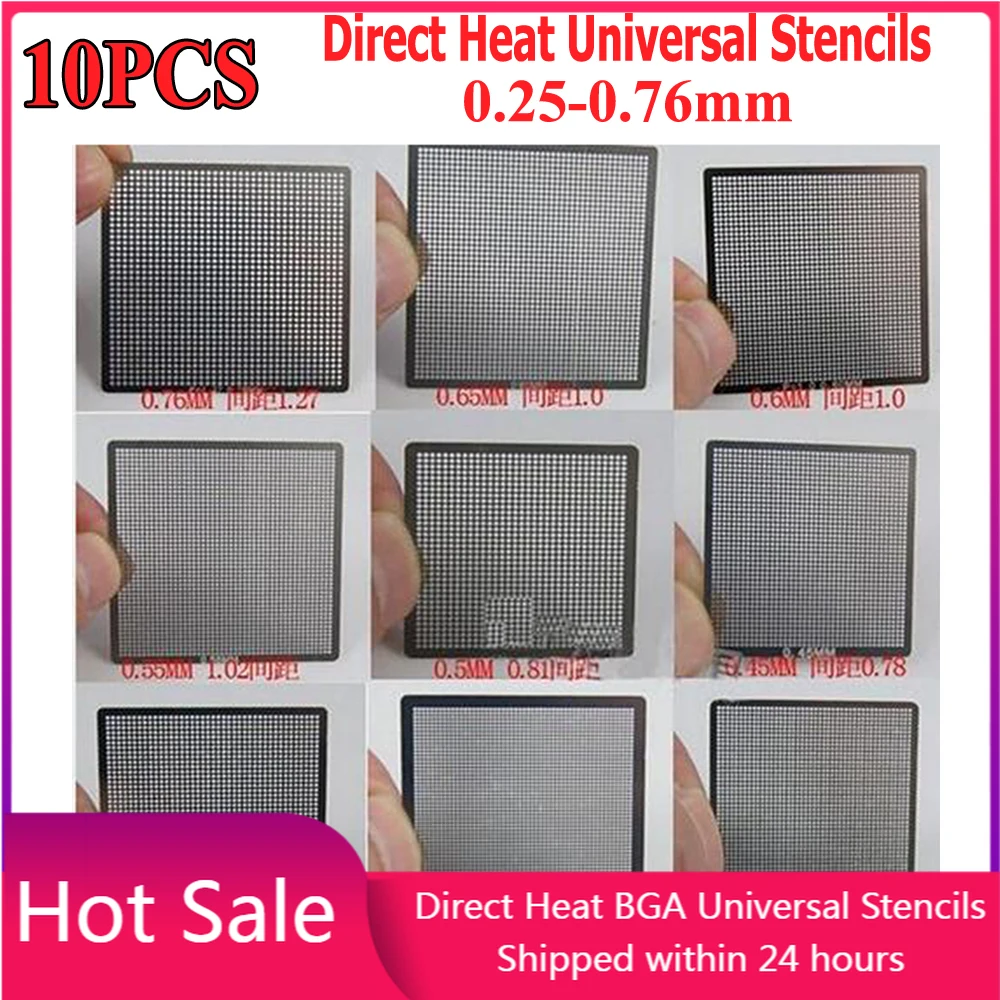 Bga Direct Heating Reballing Stencil Kit Universal - 10pcs/set Direct ...