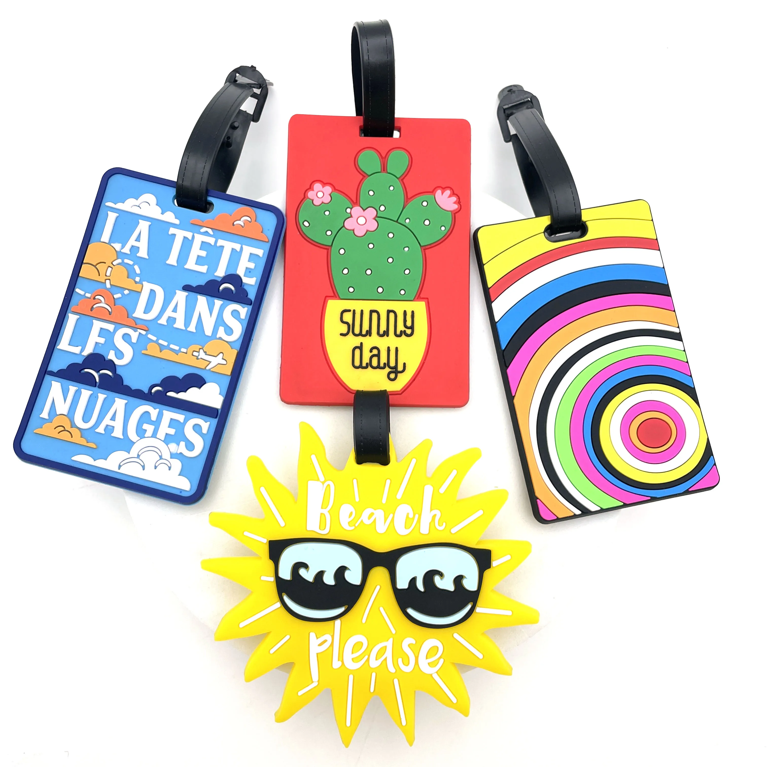 1PC Creative Luggage Tag Cartoon Animal Shaped Rubber Boarding Tag ...