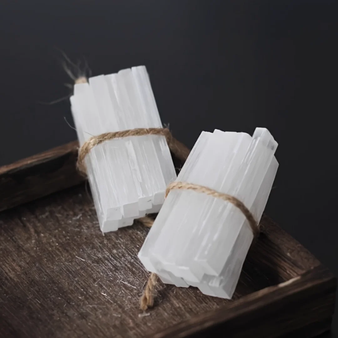5/10/20pcs Natural Selenite Crystal Sticks, White Quartz Wands for Soul ...
