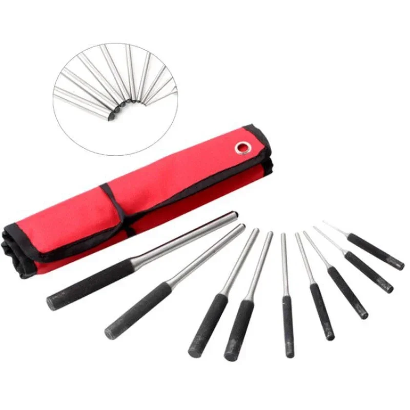 9pcs-set-Paring-Chisel-Roll-Pin-Pack-Round-Head-Pins-Punch-Professional ...