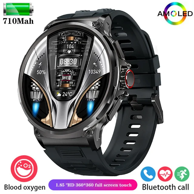 New Men's smartwatch HD Bluetooth Talk 1.85 "display Smartwatch 710 mah ...