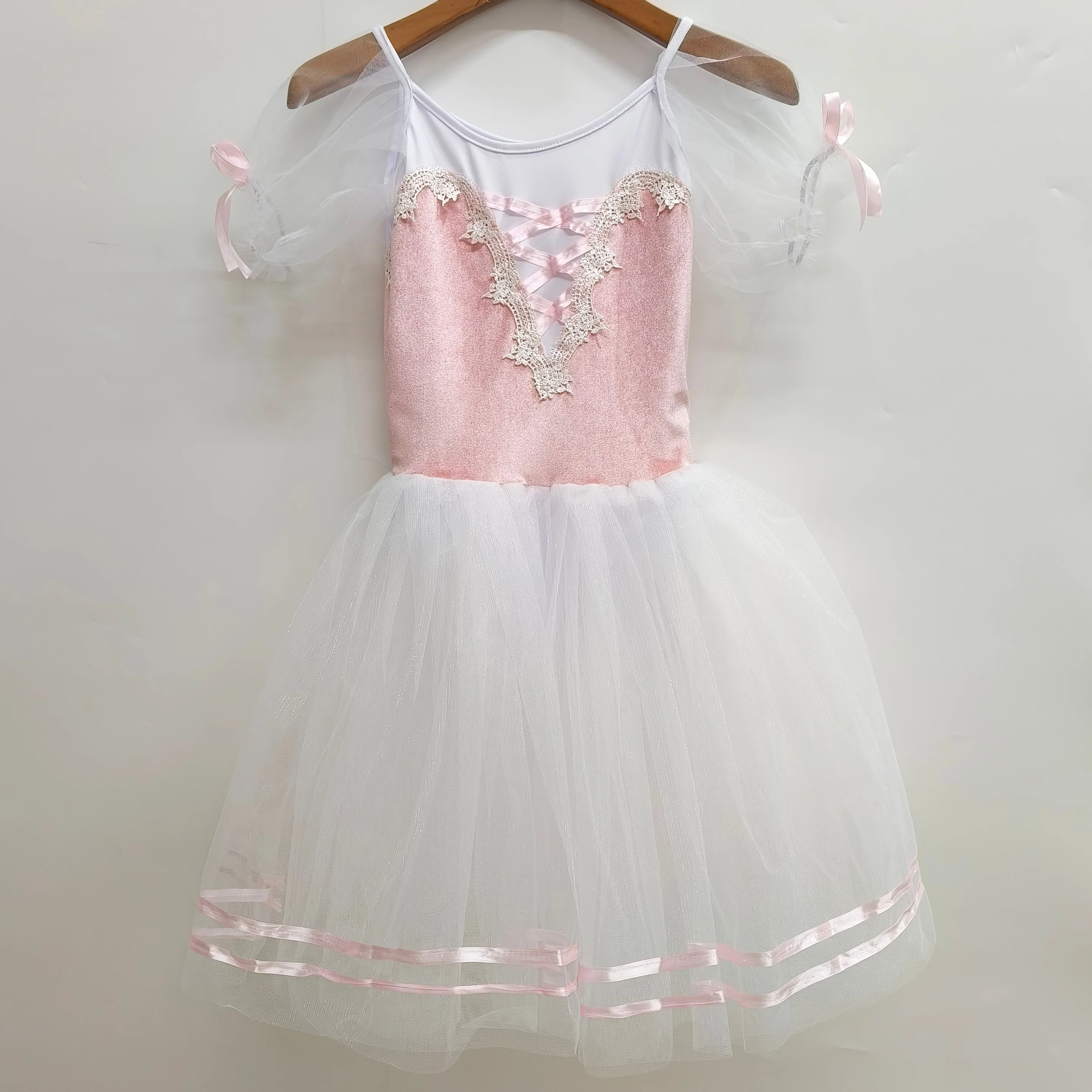 Pink Ballerina Dress Girls Adult Women Kids Ballet Dress Modern Dance ...