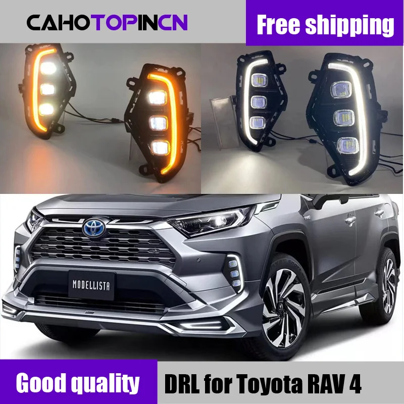 For-Toyota-RAV-4-RAV4-2019-2020-LED-DRL-HEADLIGHT-Waterproof-Car-DRL ...