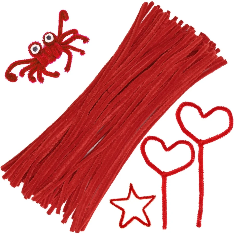 Pipe-Cleaners-300pcs-Pipe-Cleaners-Red-30cm-11-8ins-Pipe-Cleaners-for ...