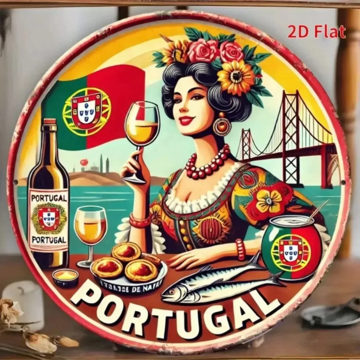 2D "Portugal Food & Modern Bridge Scenery" Theme Decor – Features ...