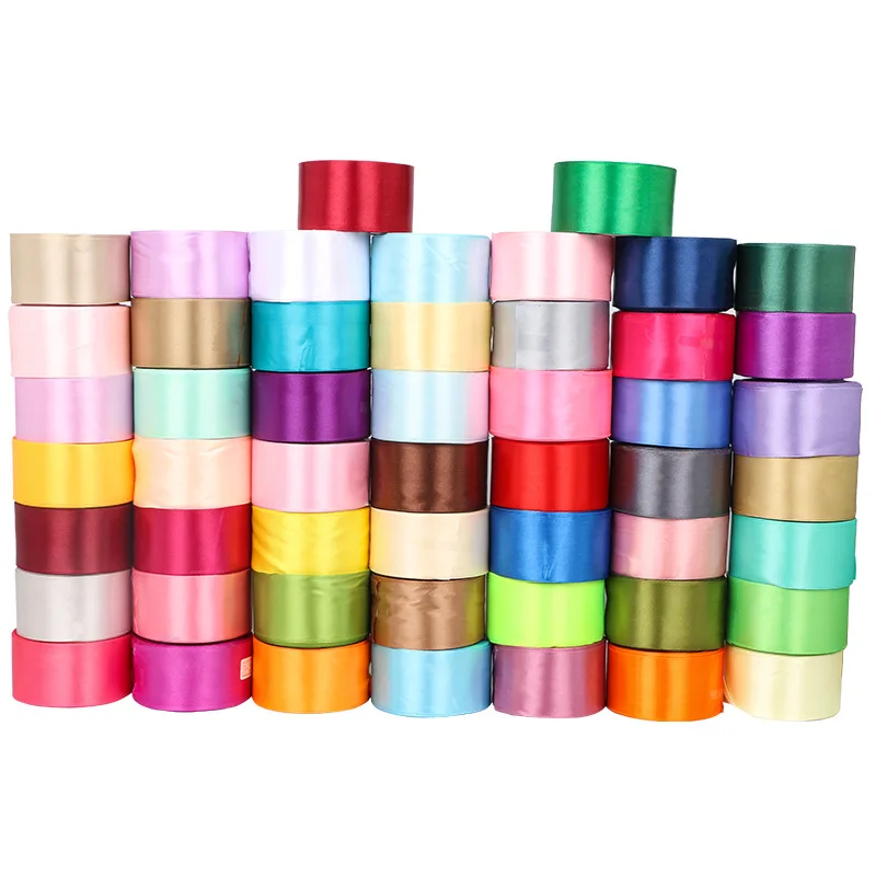 25Yards-4CM-Wedding-Ribbons-Colored-Satin-Ribbons-DIY-Handmade-Floral ...