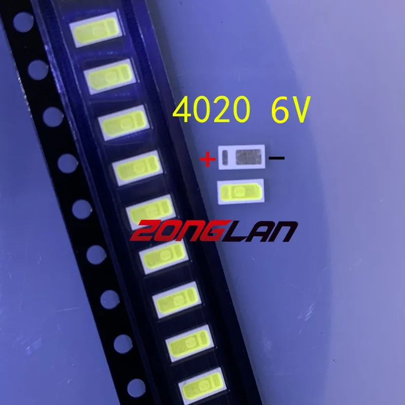 100 piezas SMD LED 4020 6V blanco frío 1W para aplicación de ...