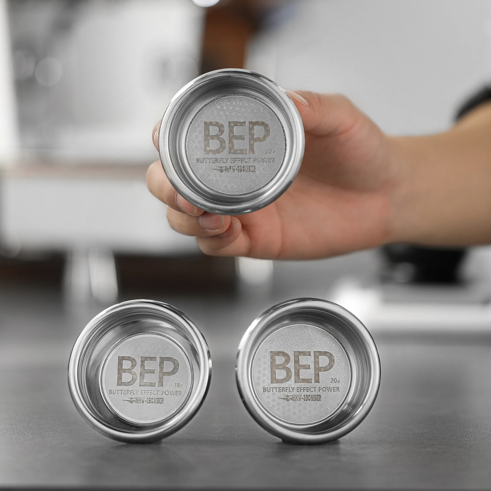 MHW 3BOMBER BEP 버터플라이 커피 필터, 이중층 스테인리스 스틸 포타필터 바스켓 커피 머신, 54mm, 58mm|커피 ...