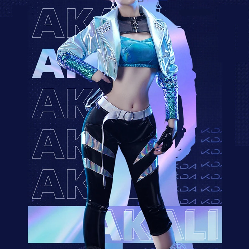 게임 LOL KDA 2020 아칼리 코스프레 의상, 소녀용 할로윈 유니폼 복장, S10 아이돌 SJ 정장| | - AliExpress