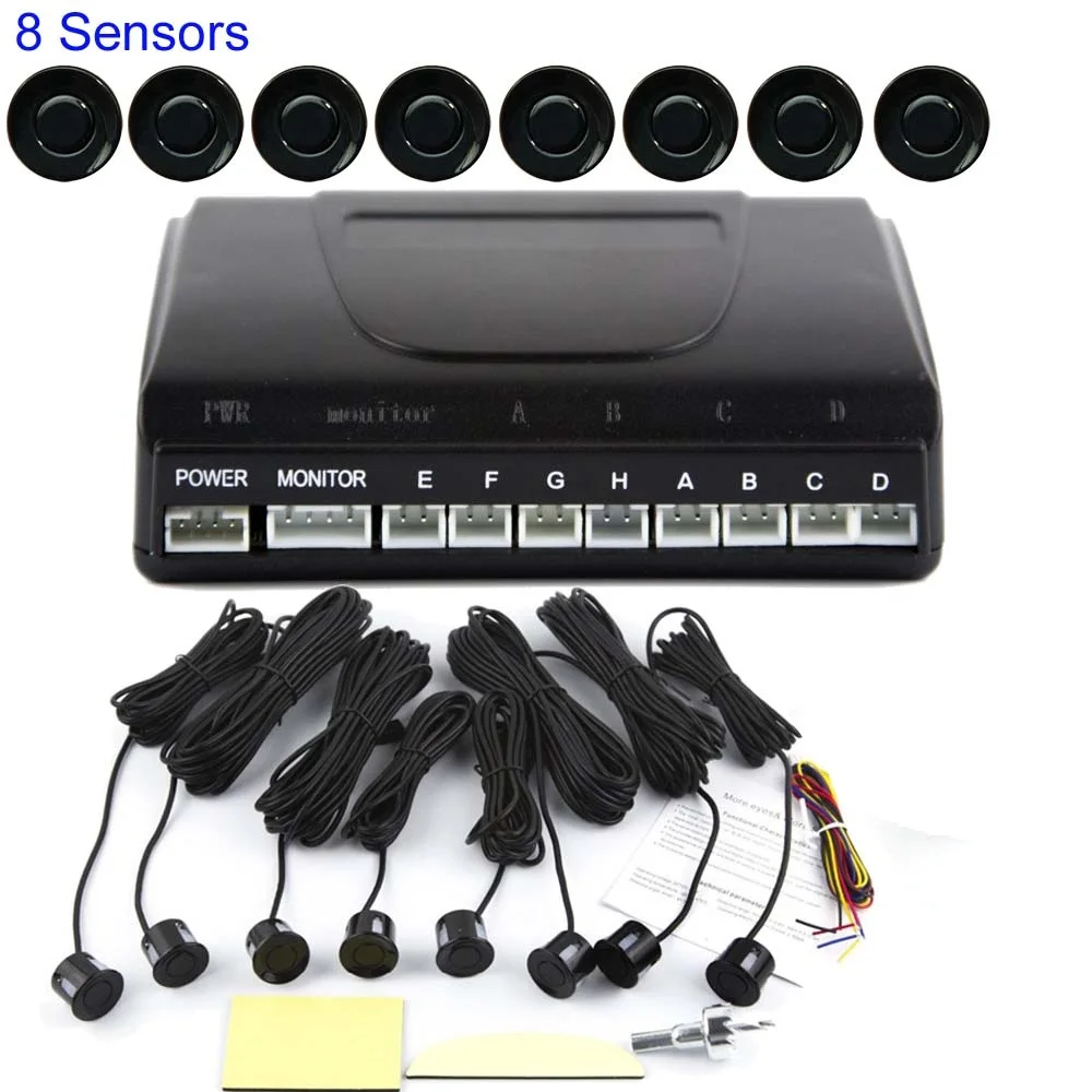 New-Arrival-Front-And-Rear-Reverse-Parking-Sensor-8-Sensors-9-Colors ...