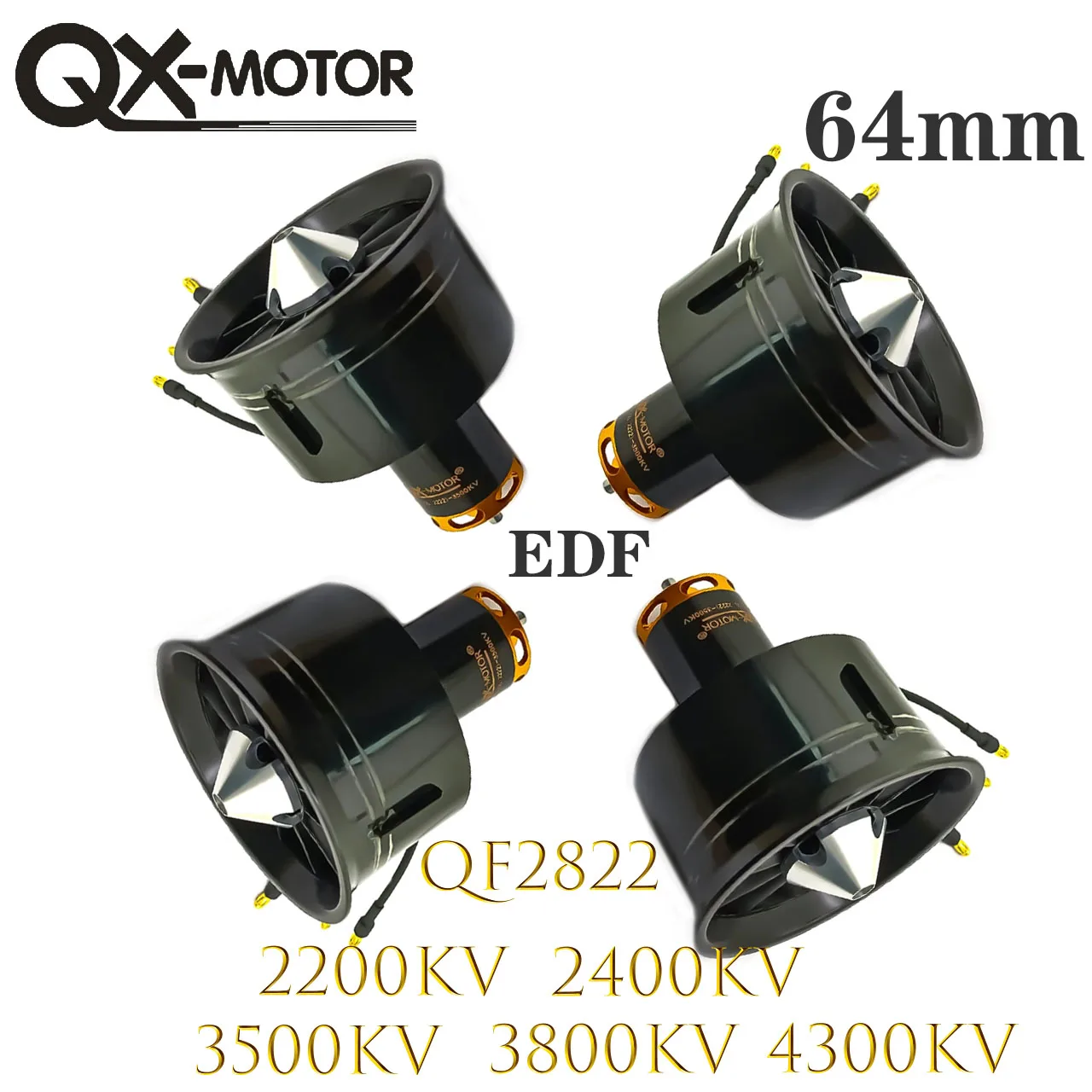 QX-MOTOR-64mm-12-Blades-EDF-Ducted-Fan-QF2822-2200KV-2400KV-3500KV ...