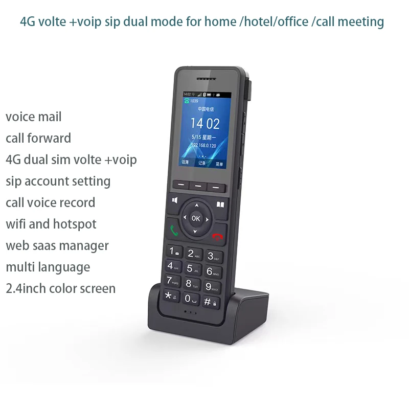 4g-lte-WiFi-SIP-Phone-2-4G-Cordless-Phone-for-business-VOIP-Telephone ...