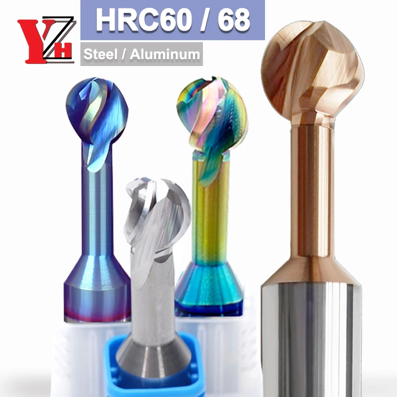 YZH HRC60/68 الكرة T-شكل قوس قاطعة المطحنة مصاصة نهاية مطحنة CNC القاطع ...
