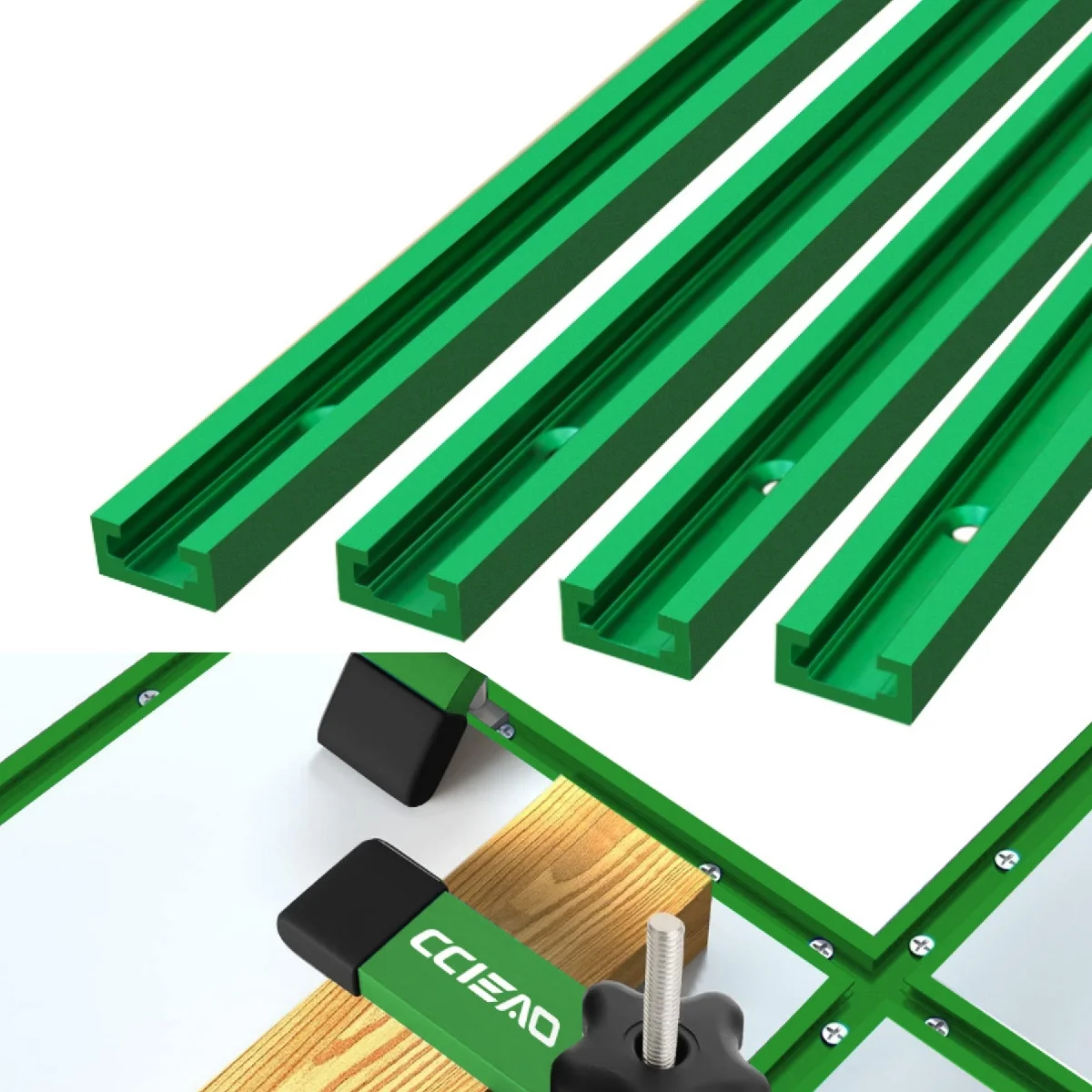 2/4pcs T Track Woodworking T-slot Slide Track Miter, Aluminium Alloy ...