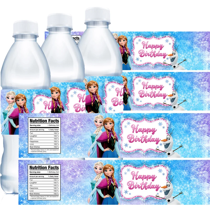 Disney-Frozen-Elsa-Princess-Water-Bottle-Labels-Party-Supplies-Birthday ...