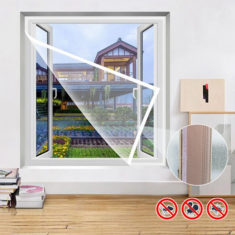 Self-Adhesive-Anti-Mosquito-Screen-Summer-Bedroom-Window-Mosquito-Nets ...