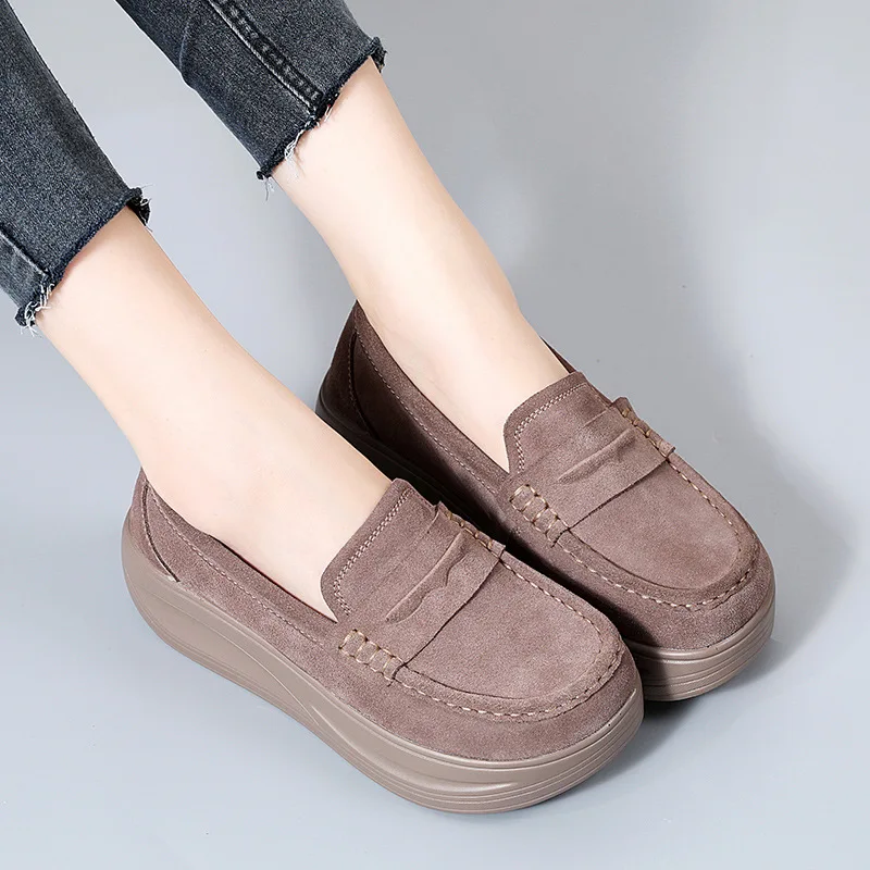 2024 summer New Plus Size British style comfortable slope heel Shoes ...