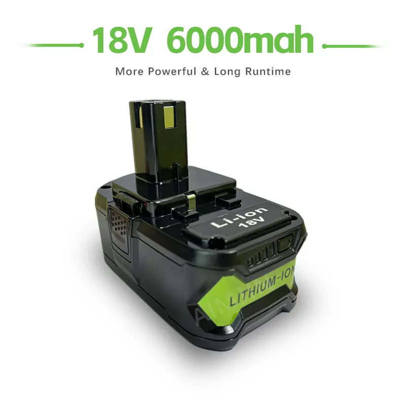 6000mAh-18V-Replacement-Battery-Ryobi-Lithium-for-P108-P102-P103-P104 ...