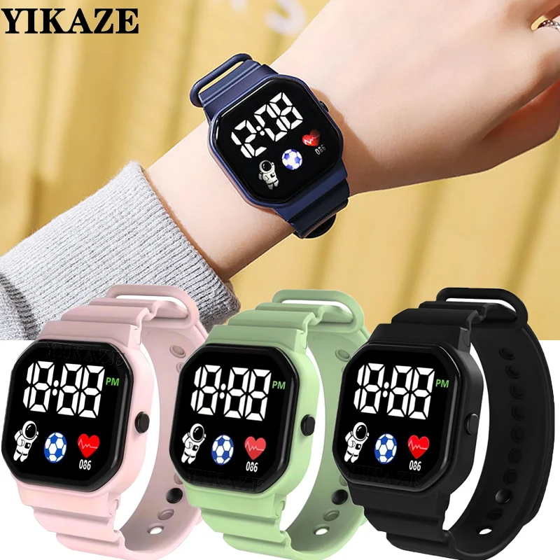 Kids Watch Spaceman Sport LED Digital Watches Silicone Strap Waterproof ...