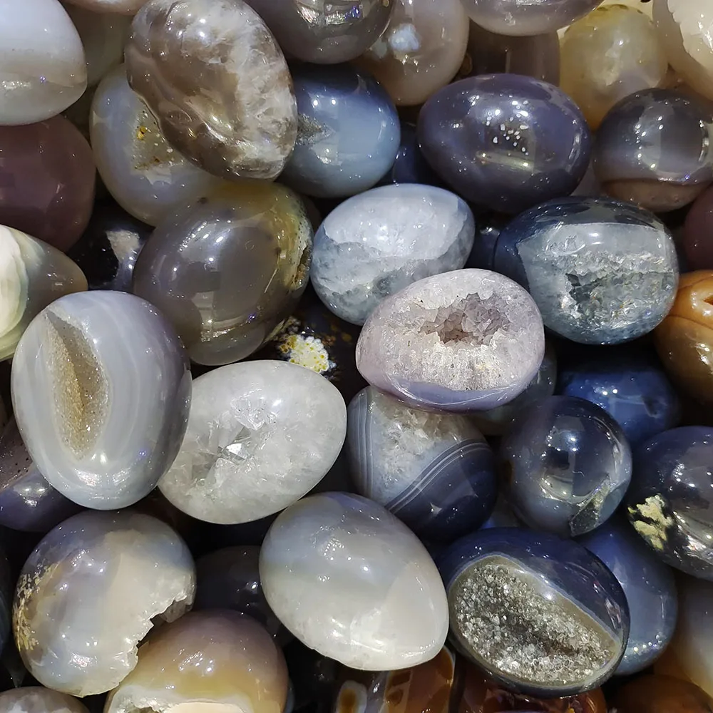 Natural-Agate-Geode-Egg-Reiki-Healing-Crystal-Energy-Stone-Home-Room ...