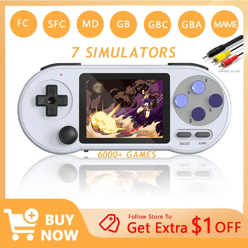 SF2000-konsol-Jogo-gengam-portabel-IPS-layar-3-inci-pemutar-Jogo-6000 ...