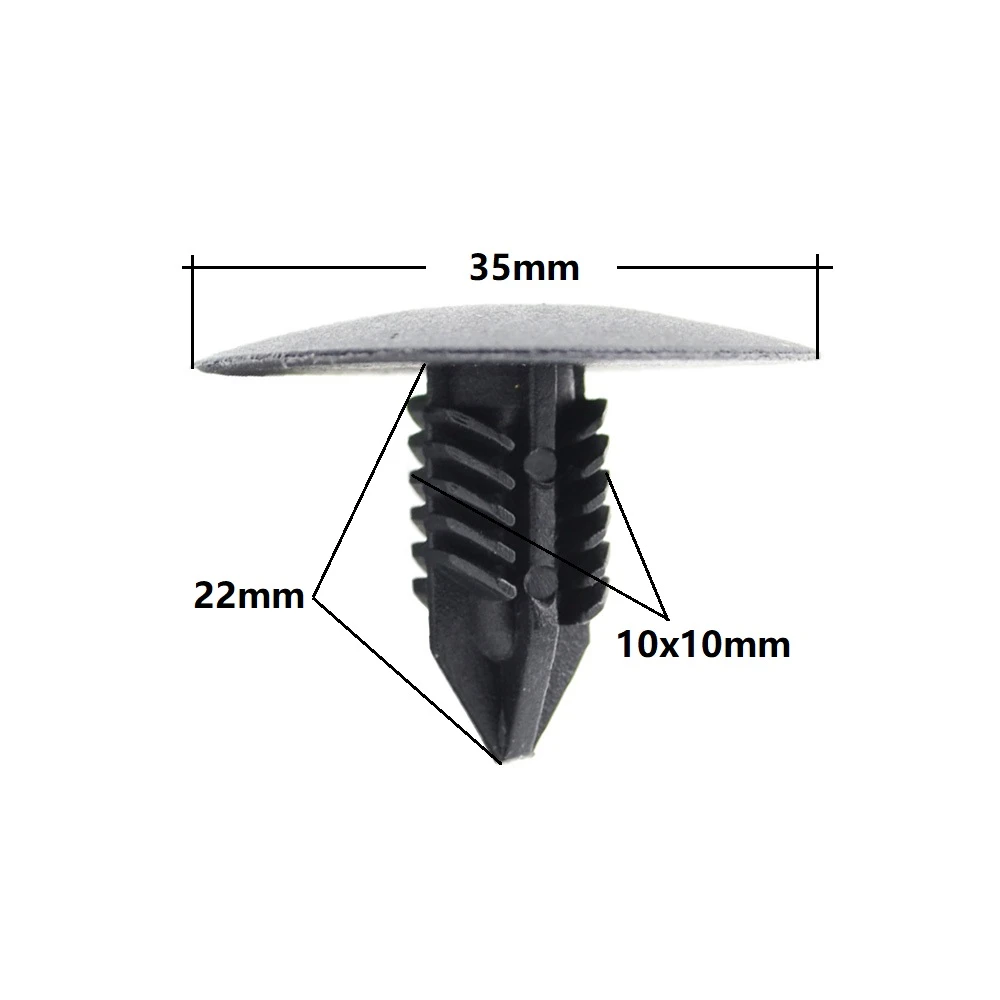 100Pcs Car Roof Lining Front Hood Mounting Clips 10mm for Car Plastic ...
