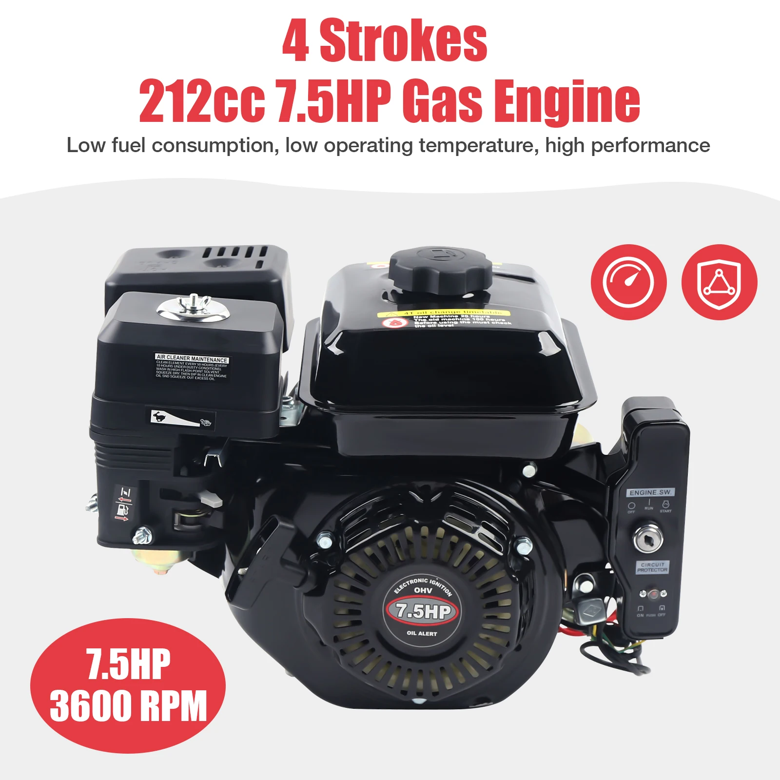 Go Karts Gas Powered LIFAN 1-inch 13 HP 389cc OHV Electric Start ...