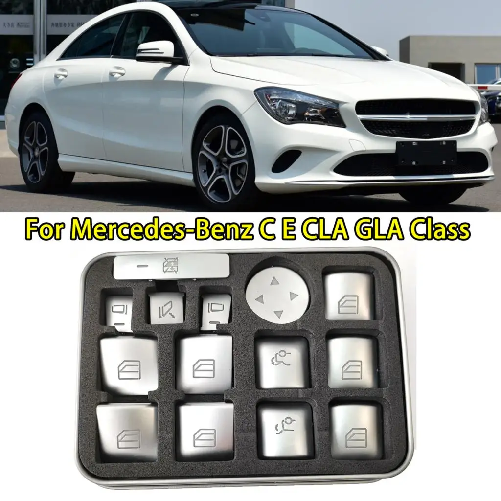 14X-Car-Accessories-Window-Switch-Button-Stickers-For-Mercedes-Benz ...