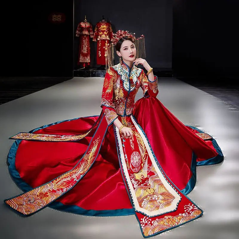 Yourqipao-Heavy-Beaded-Xiuhe-Clothing-Bride-2023-New-Chinese-Wedding ...