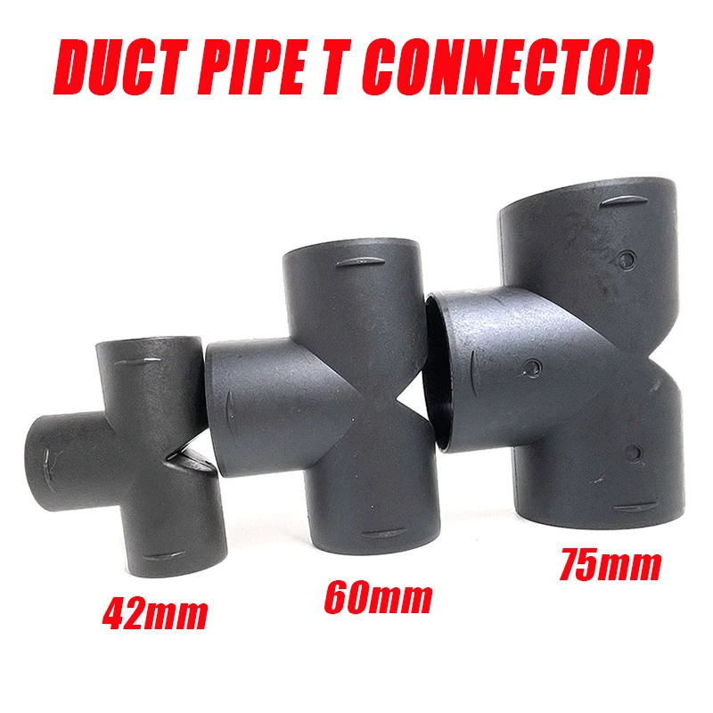42mm 60mm 75mm 90mm 1 Vavles Flap Air Vent Ducting T Piece Pipe Joiner ...
