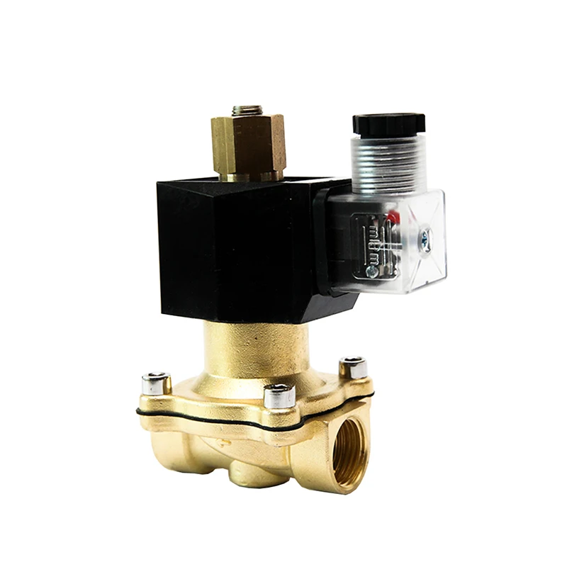 1/4" 1/2" 3/4" 1" 2" Normally Open Brass Solenoid Valve 220v 24V 12V 220V 110V Waterproof ...