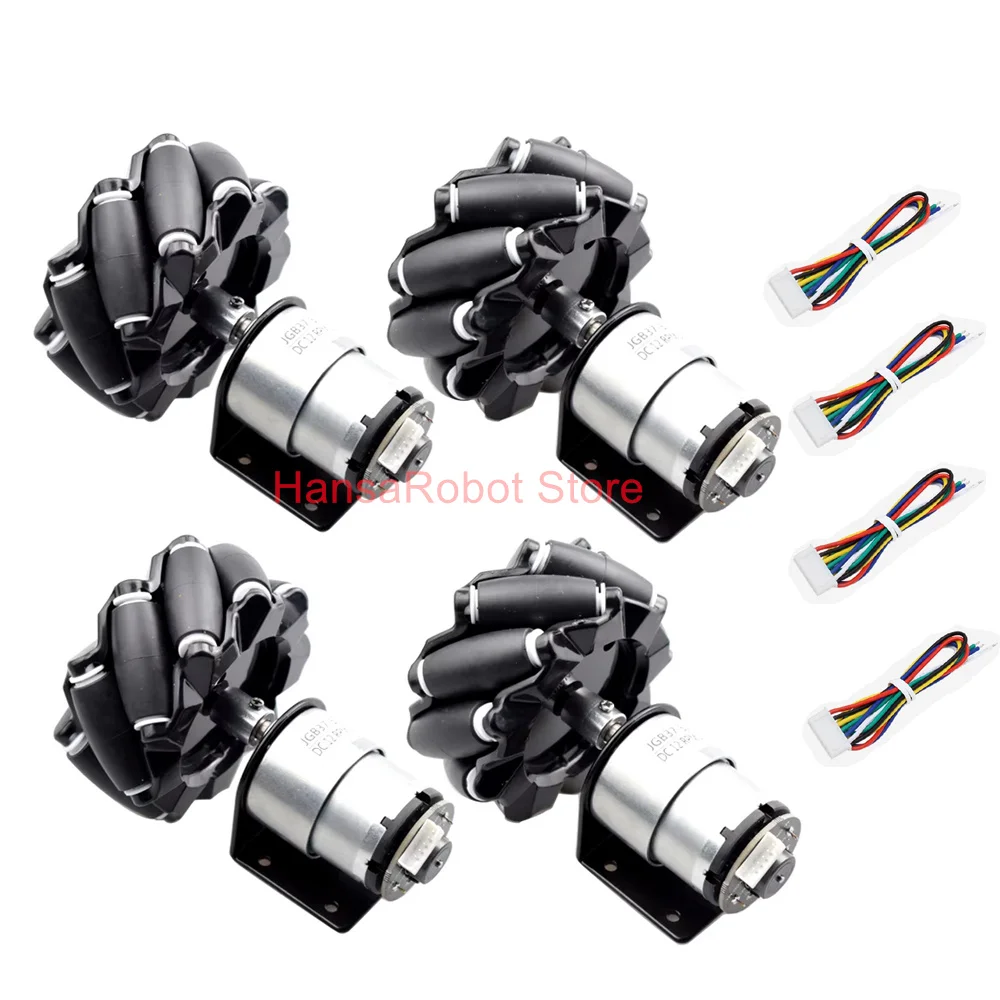 15KG-Load-80mm-Omni-Mecanum-Wheel-with-4pcs-12V-DC-Speed-Encoder-Motor ...