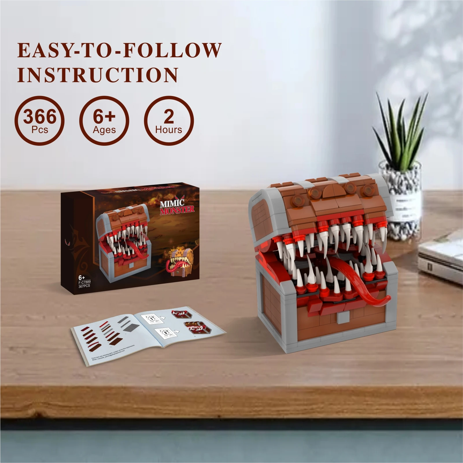 The-Treasure-Chest-Monster-Game-Mimic-Model-with-Paper-Manual-and-Box ...