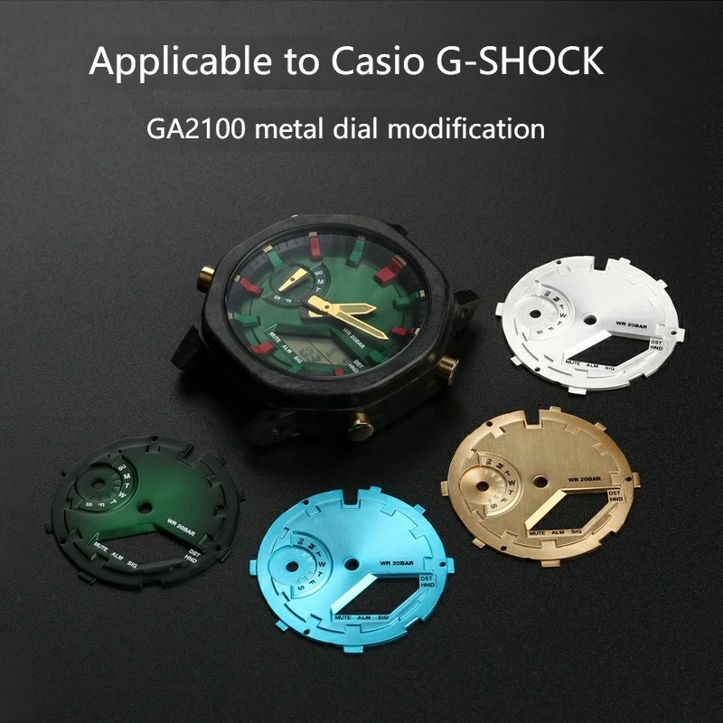Modified-For-Casio-GA2100-GA2110-New-Metal-Surface-Dial-GA-2100-GA-2110 ...