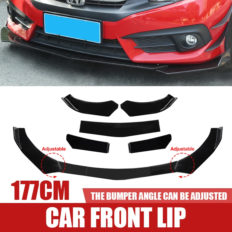5Pcs-Universal-Car-Front-Bumper-Separator-Bumper-Lip-Body-Kit-Duck-Lip ...